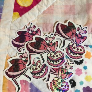 Lovecore Orchid Mantis Making a Cake Bug Lover Weirdcore Kawaii Insect ...