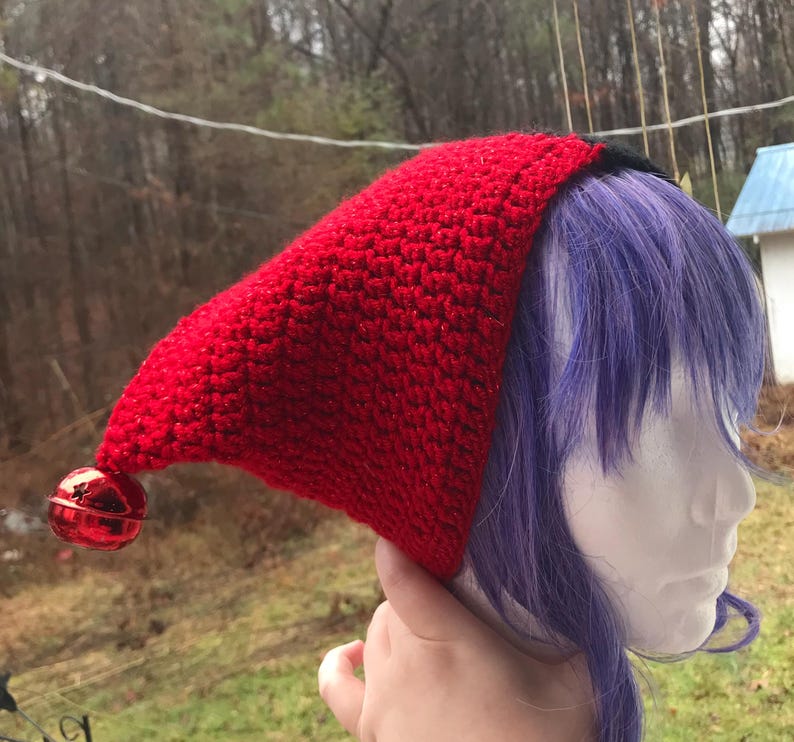 Crochet Split Color Jester Hat With Working Bells - Clowncore ...