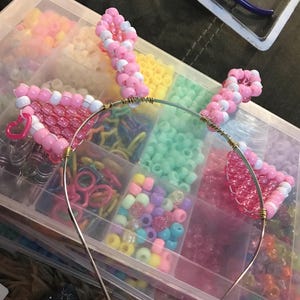 CUSTOM Kandi Neopets Aisha Beaded Ear Headband ( Choose Your Colors ...