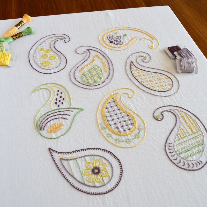 Paisley Embroidery - Etsy