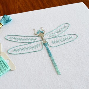 Anatomical Dragonfly hand embroidery pattern a modern | Etsy