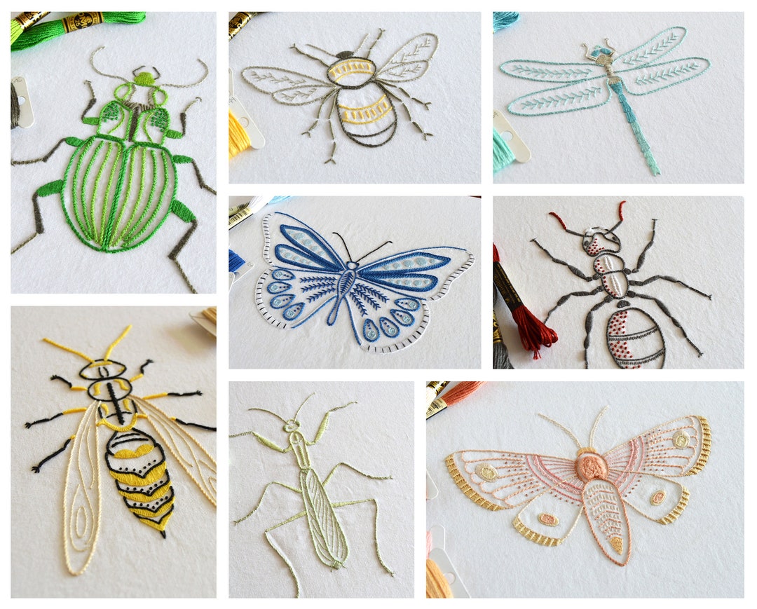 Anatomical Insects, 8 Designs in One Embroidery Pattern for a Lifelike ...