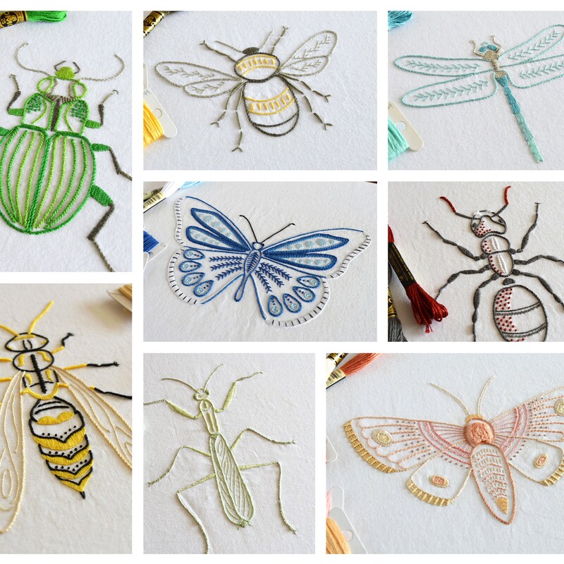 Embroidered Insect - Etsy