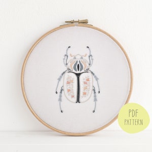 Beetles, 5 Hand Embroidery Patterns for Lifelike Bug Insects - Etsy