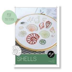Shells Embroidery Pattern for 15 Seashell Designs - Etsy