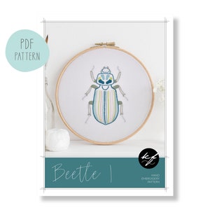 Beetle I Hand Embroidery Pattern for a Lifelike Bug Insect - Etsy