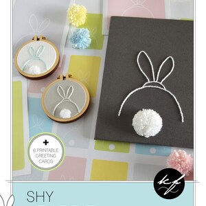 Shy Rabbit, a Fun and Easy Embroidery Pattern for the Whole Family - Etsy
