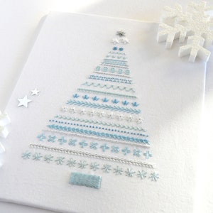 Wintry Tree Sampler Hand Embroidery Pattern PDF 120 - Etsy