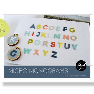 Micro Monograms, a Modern Embroidery Pattern for a Contemporary ...