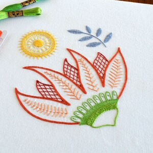 Modern Jacobean, 5 Hand Embroidery Patterns With a Fresh Take on Crewel ...
