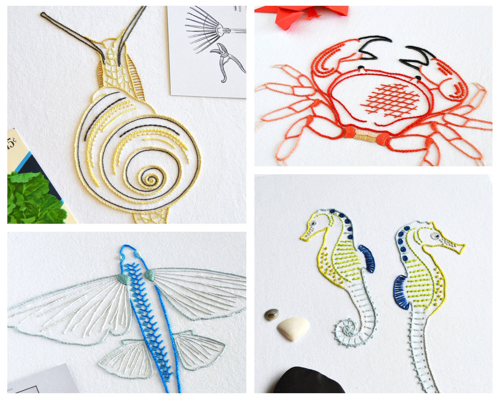 Anatomical Creatures II, 4 Lifelike Designs of a Crab, Flying Fish ...