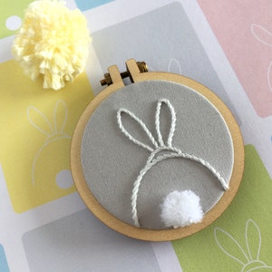 Shy Rabbit, a Fun and Easy Embroidery Pattern for the Whole Family - Etsy