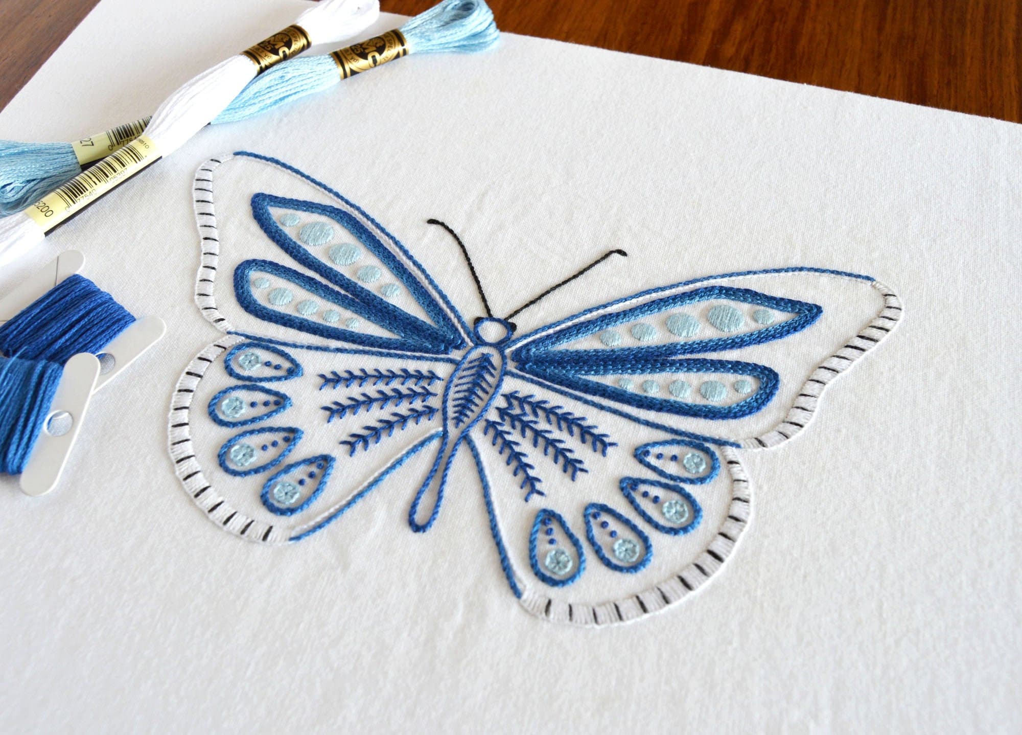 Anatomical Butterfly Hand Embroidery Pattern a Modern - Etsy