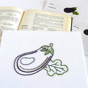 Veg Box I, 5 Vegetable Embroidery Patterns for an Aubergine, Beetroot ...