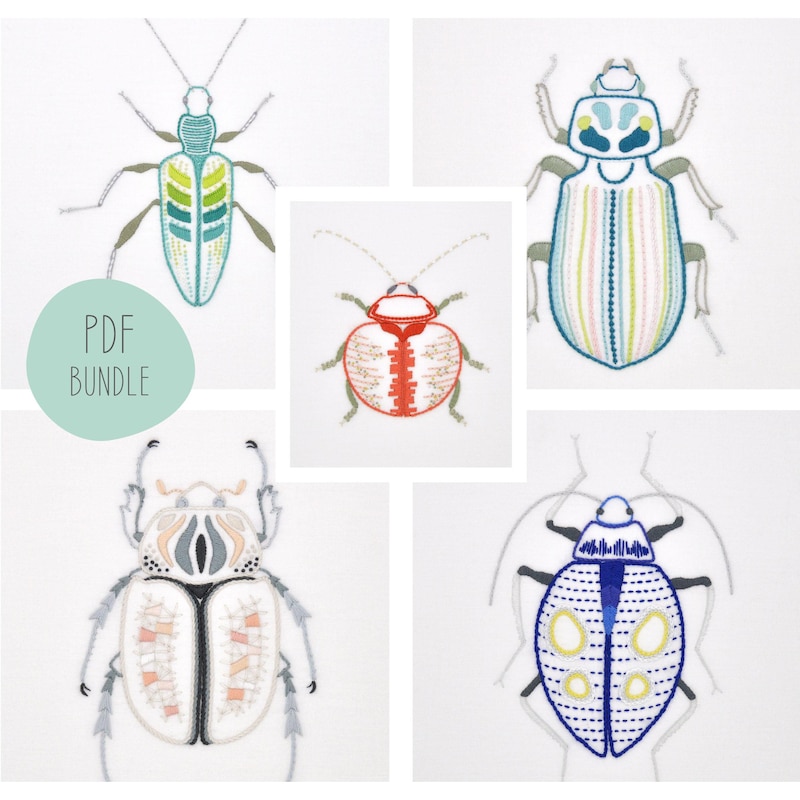 Beetle Embroidery - Etsy