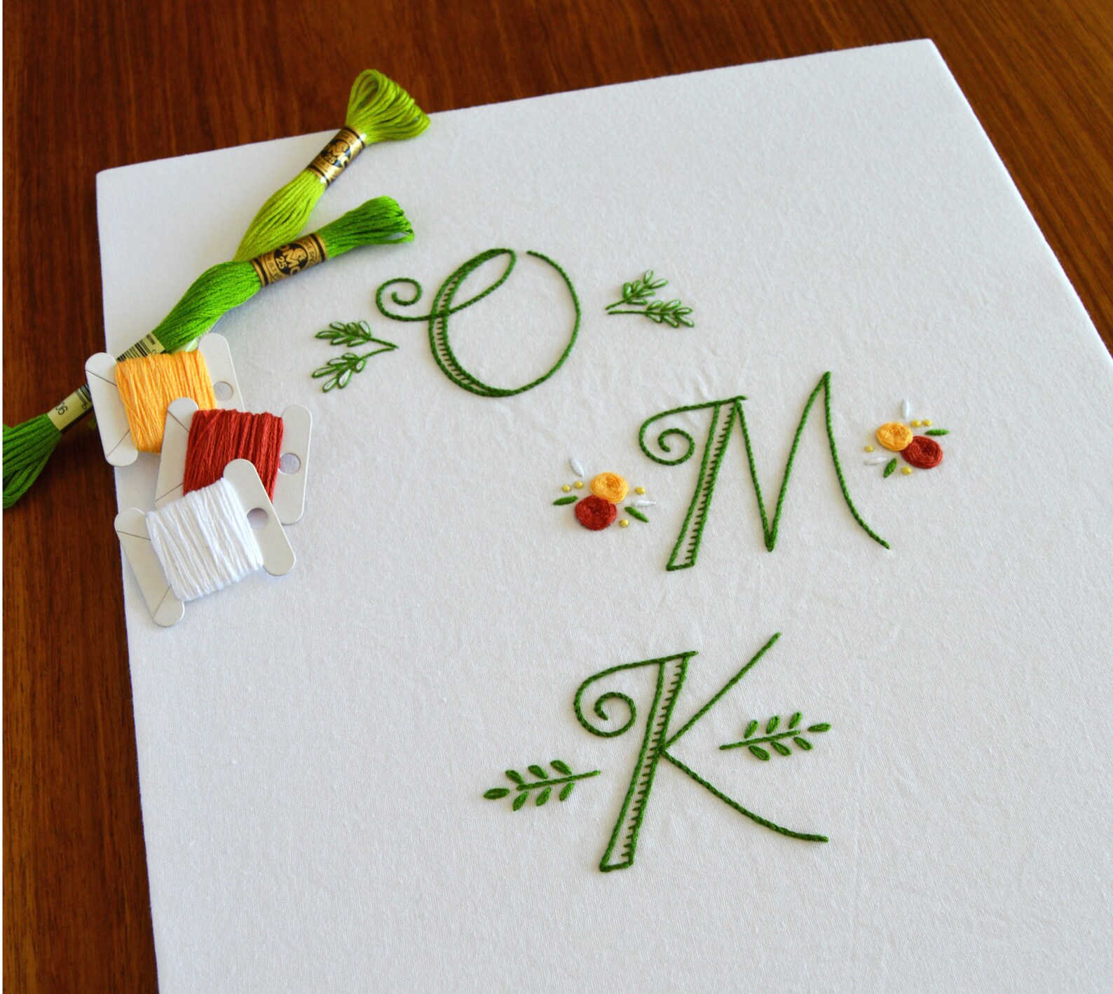 Classic Monograms Hand Embroidery Pattern a Modern Embroidery - Etsy