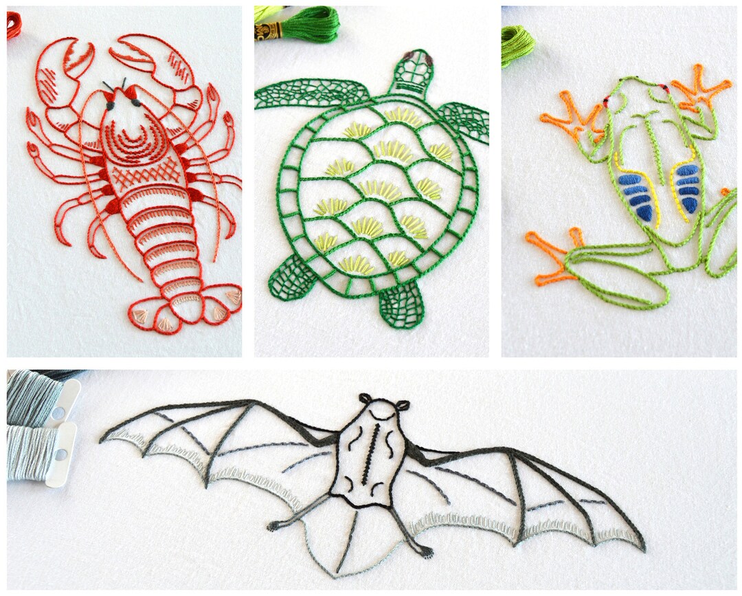 Anatomical Creatures, 4 Lifelike Designs for a Lobster, Frog, Bat and ...