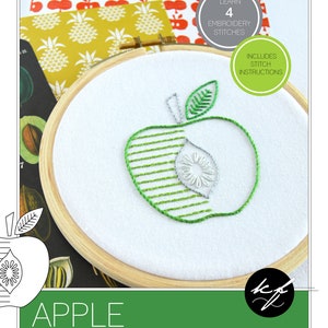 Apple Sampler Hand Embroidery Pattern an Embroidery Sampler - Etsy