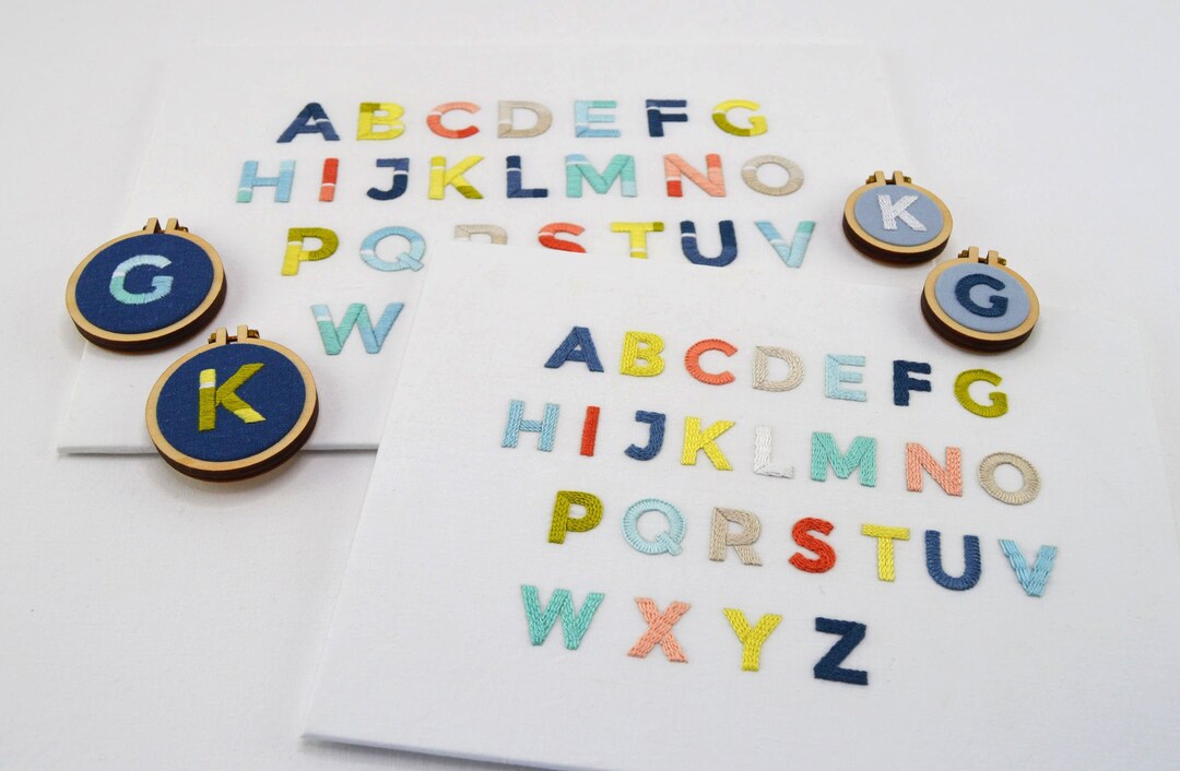 Micro/mini Monograms 2 Hand Embroidery Patterns for Modern - Etsy