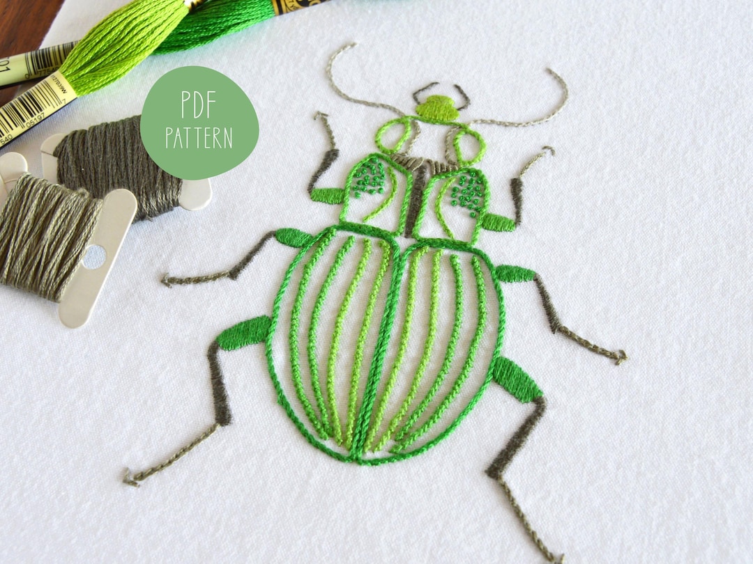 Anatomical Beetle, a Lifelike Embroidery Pattern for an Insect (PDF ...