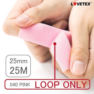 25mm(1") 25 Meters(984.25") LOOP ONLY Sew-on Fastener Tape for 28 ...