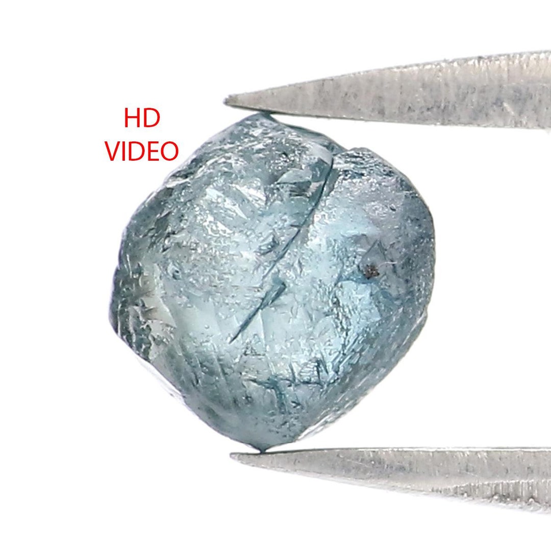 0.88 CT Natural Loose Rough Shape Diamond Blue Color Rough Cut Diamond ...