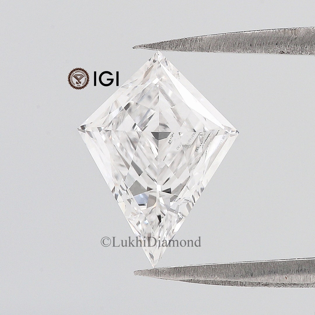 1.64 CT IGI Certified Kite Brilliant Cut Lab Grown Diamond Lab Created ...