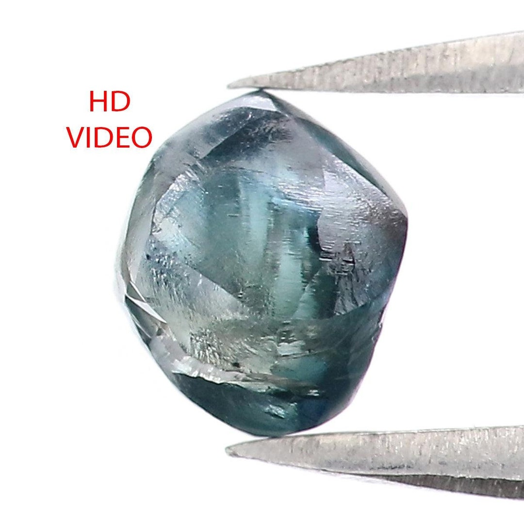 0.91 CT Natural Loose Rough Shape Diamond Blue Color Rough Cut Diamond ...