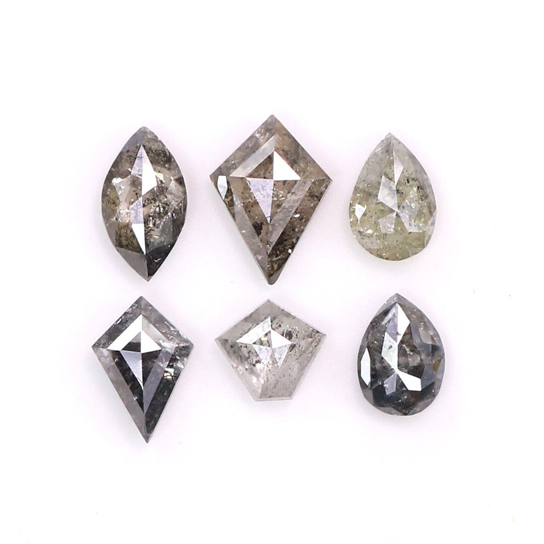 1.34 CT Natural Loose Mix Shape Diamond Salt and Pepper Mix Shape ...