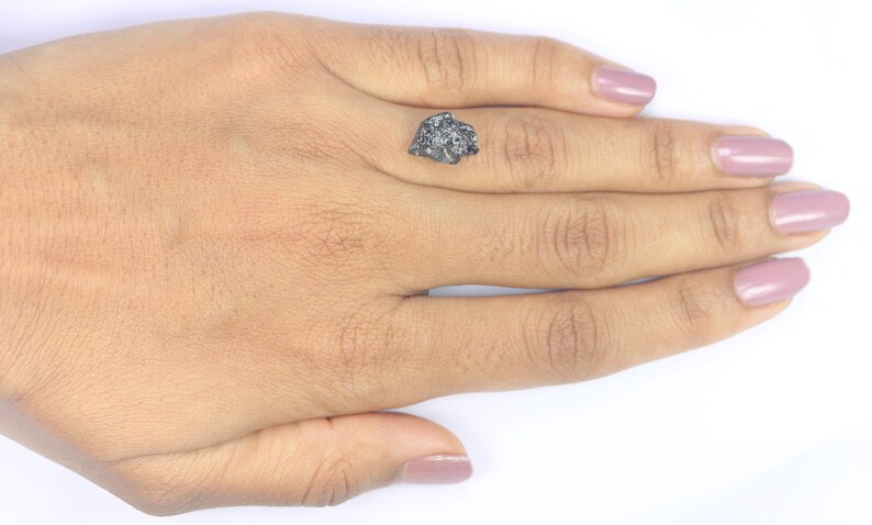 4.67 CT Natural Loose Rough Shape Diamond Black Color Rough Uncut ...