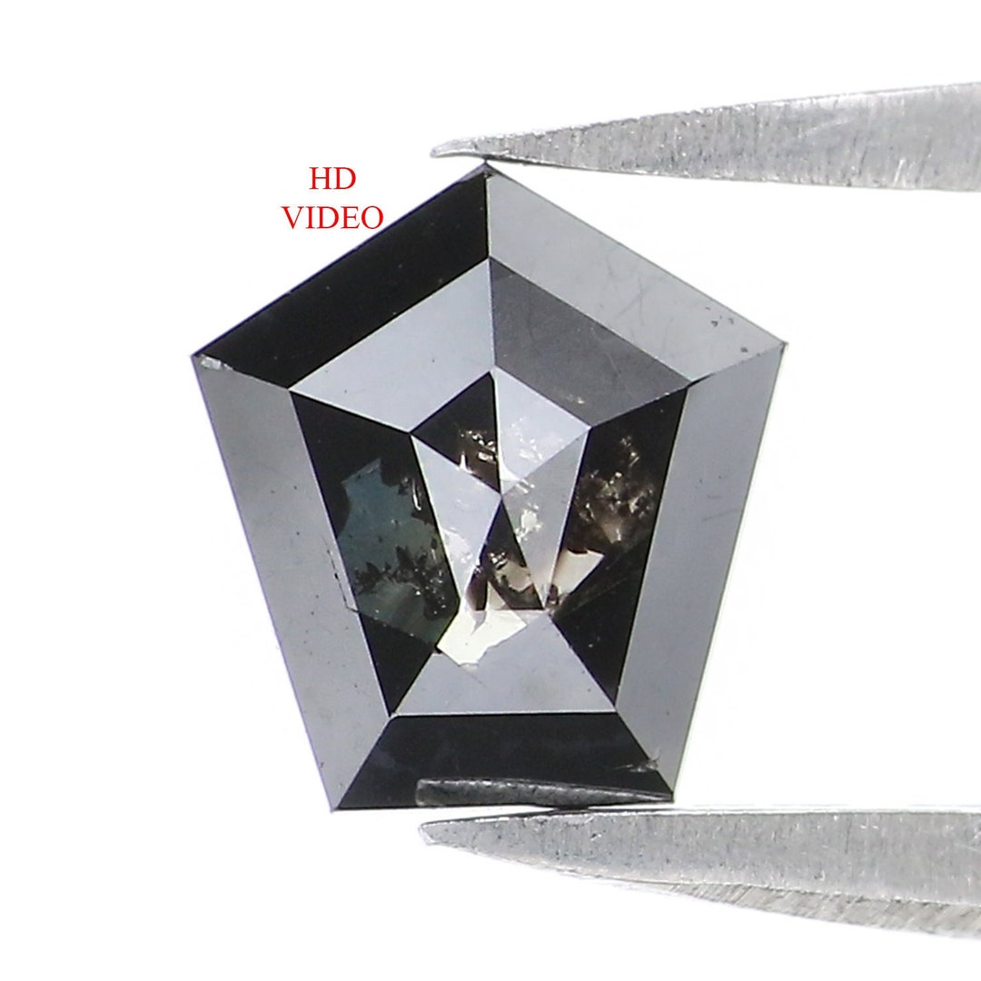 Natural Loose Pentagon Diamond, Black Color Pentagon Diamond, Natural ...