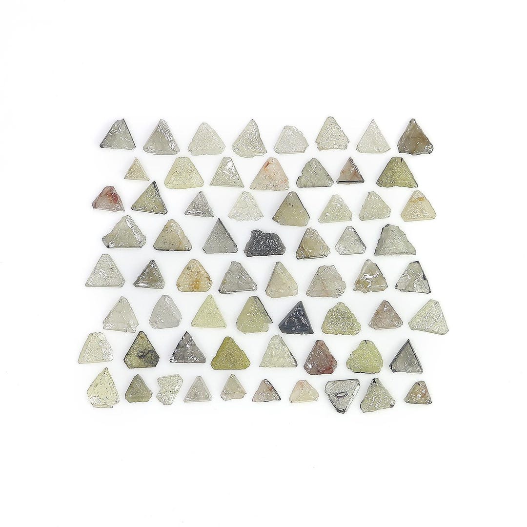 Natural Loose Rough Triangle Flat Uncut Industrial Diamond Mix Color ...