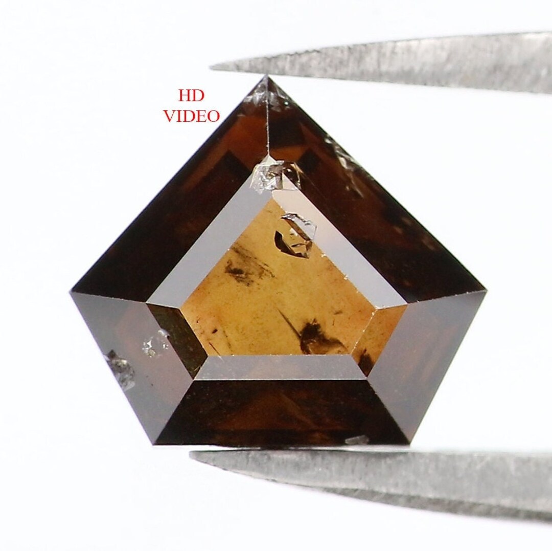 1.49 CT Natural Loose Shield Shape Diamond Brown Color Shield Cut ...