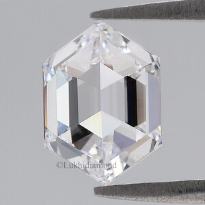 2.77 CT IGI Certified Hexagonal Step Cut Diamond White - D Color VVS2 ...