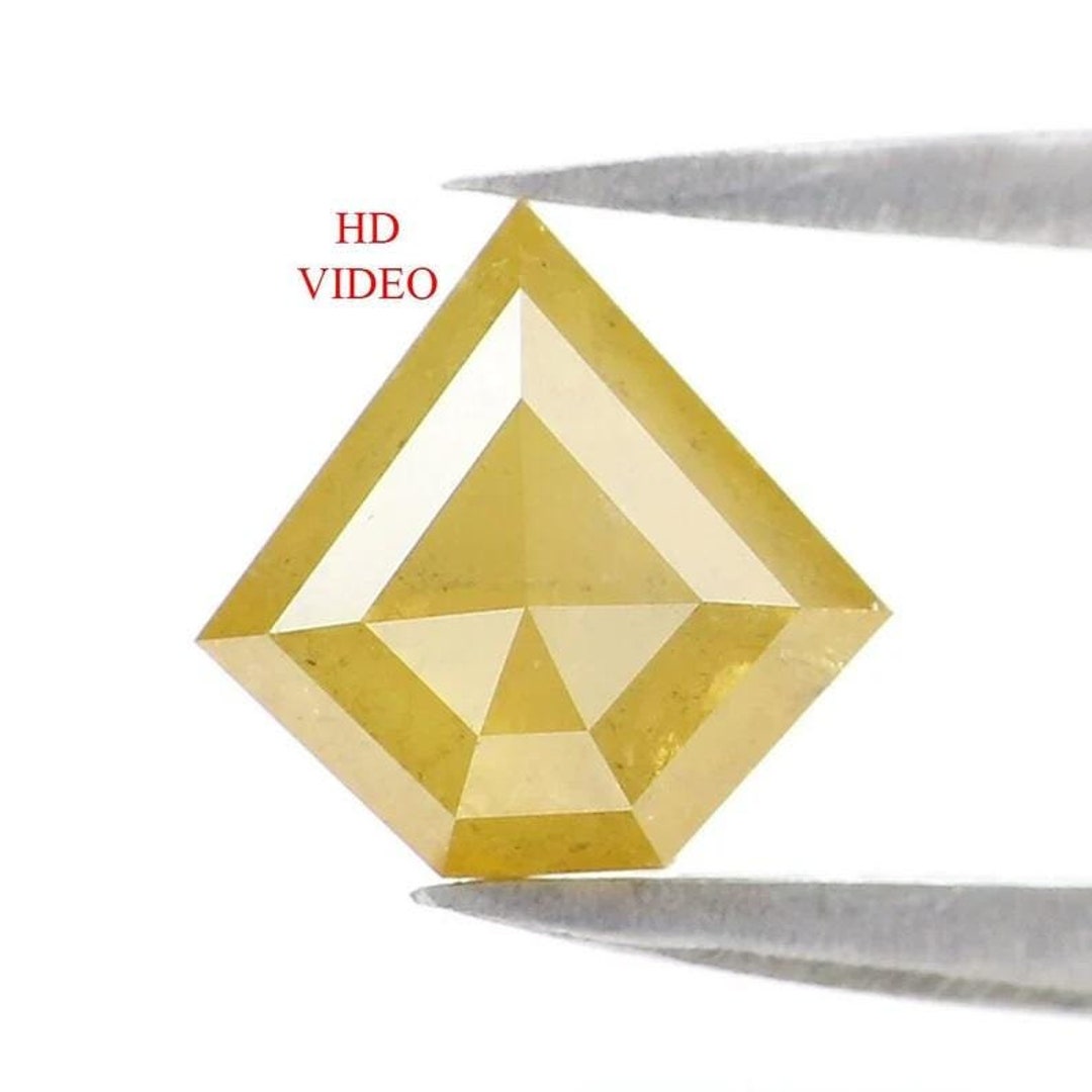 1.19 CT Natural Loose Shield Shape Diamond Yellow Color Shield Cut ...