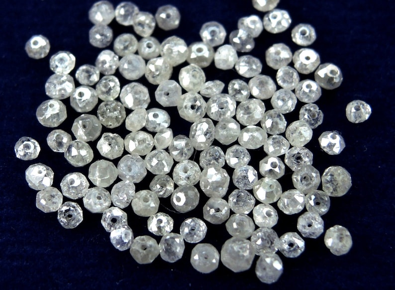Natural Loose Diamond Round Beads Fancy Ice Gray Color I1 I3 Clarity 1. ...