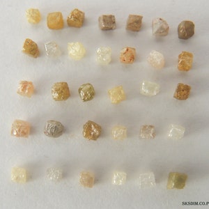 Natural Loose Diamond Rough Cube Mix Color Uncut Diamond 1.60 to 1.90 ...