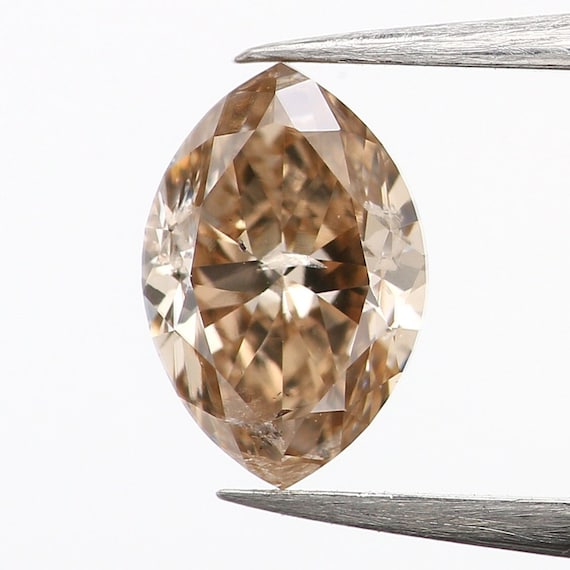L644 Polished Diamond Rose Cut Diamond Marquise Cut Diamond Brown ...