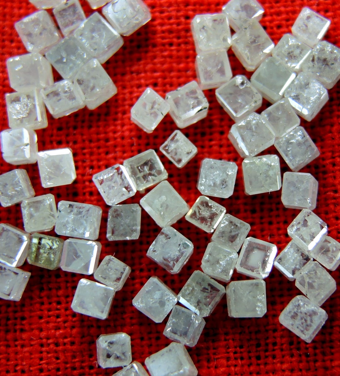 Natural Loose Diamond Polished Cube White Color I1 to I3 Clarity 5 Pcs ...