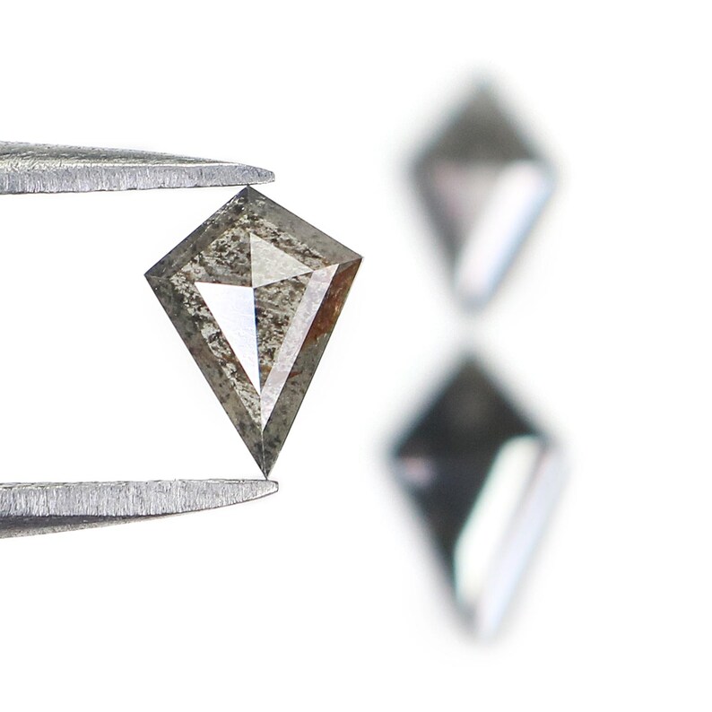 1.29 CT Natural Loose Kite Shape Diamond Salt and Pepper Kite Cut ...