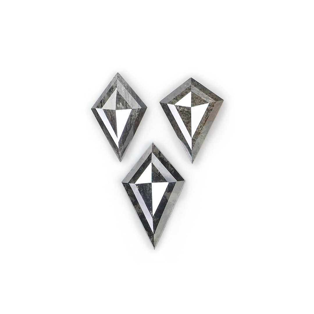 1.29 CT Natural Loose Kite Shape Diamond Salt and Pepper Kite Cut ...