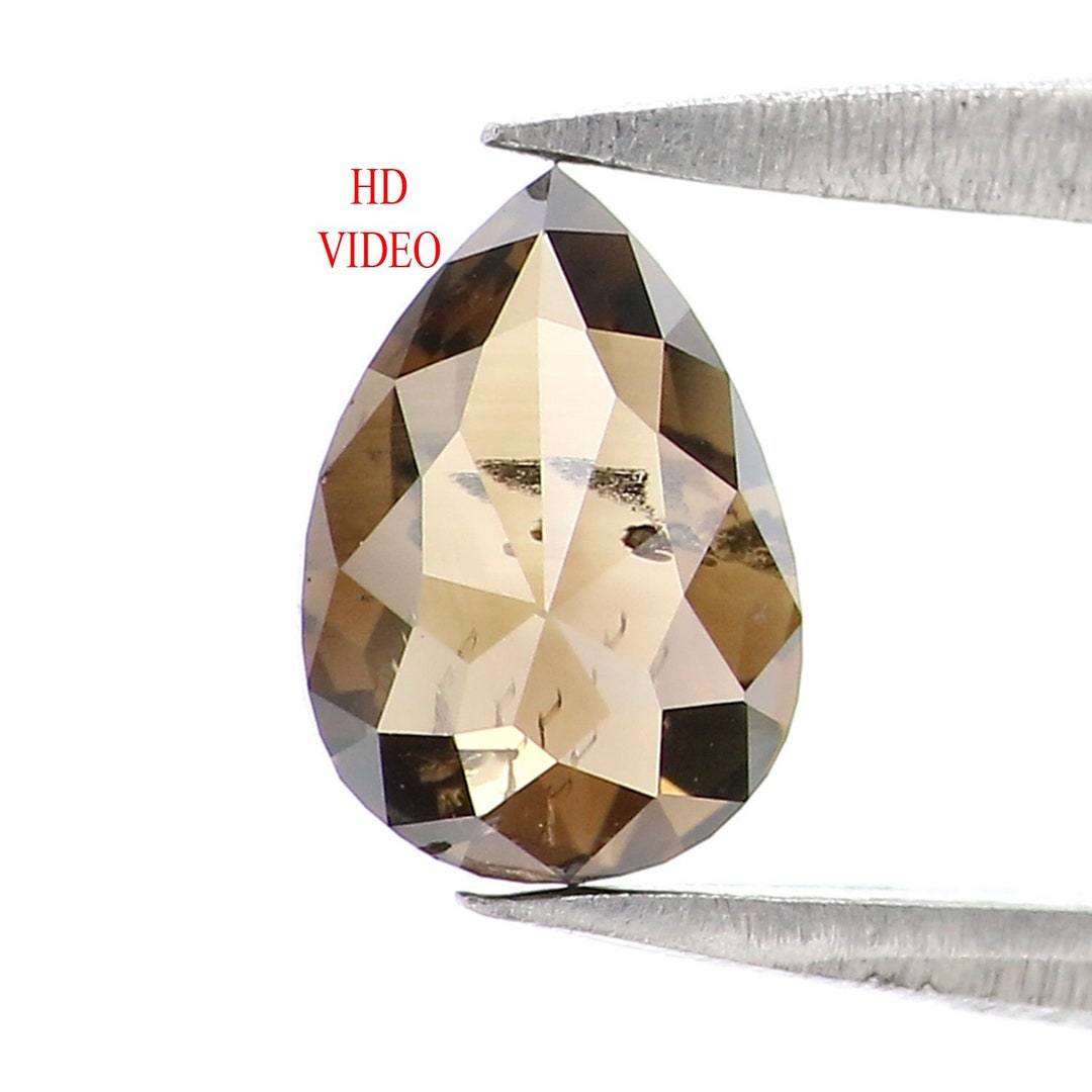 Natural Loose Pear Diamond, Brown Color Diamond Natural Loose Diamond ...
