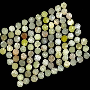 Natural Loose Diamond Rough Tablet Round Cut Mix Color Yellow Grey ...