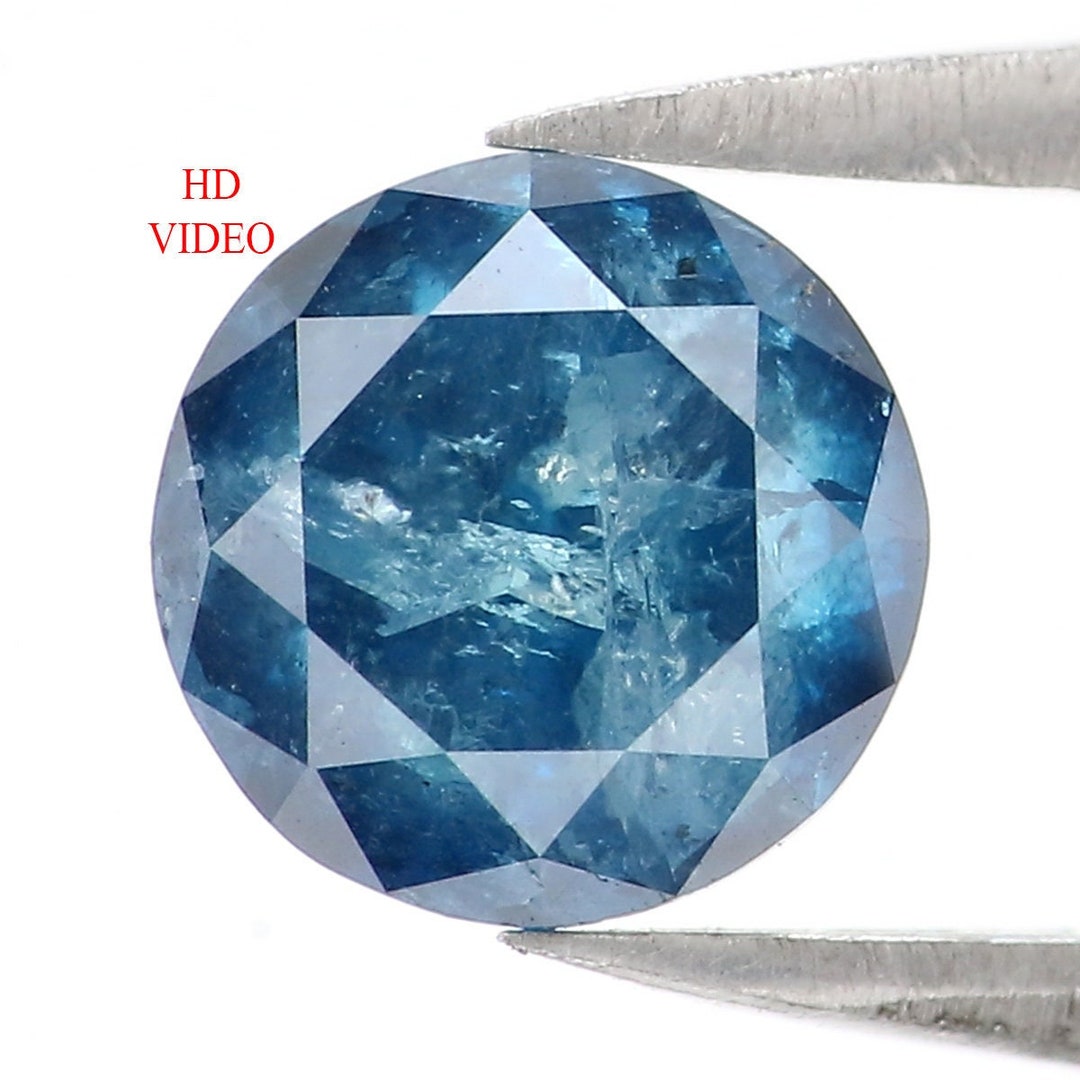 Natural Loose Round Blue Color Diamond 1.52 CT 6.75 MM Round - Etsy