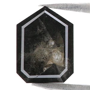 2.05 Ct Natural Loose Shield Shape Diamond Salt and Pepper Shield Cut ...