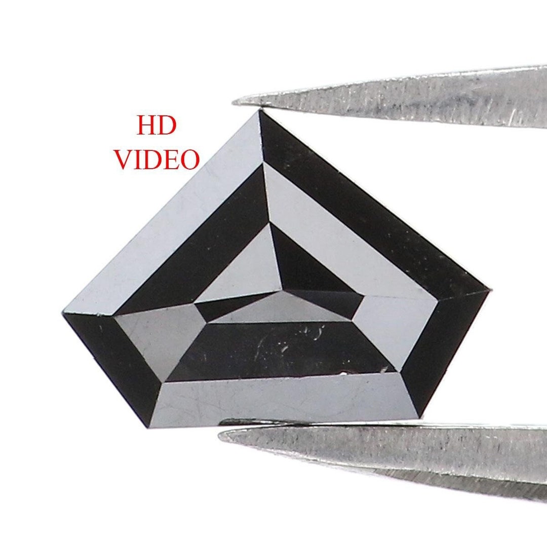 0.66 CT Natural Loose Shield Shape Diamond Black Color Shield Cut ...