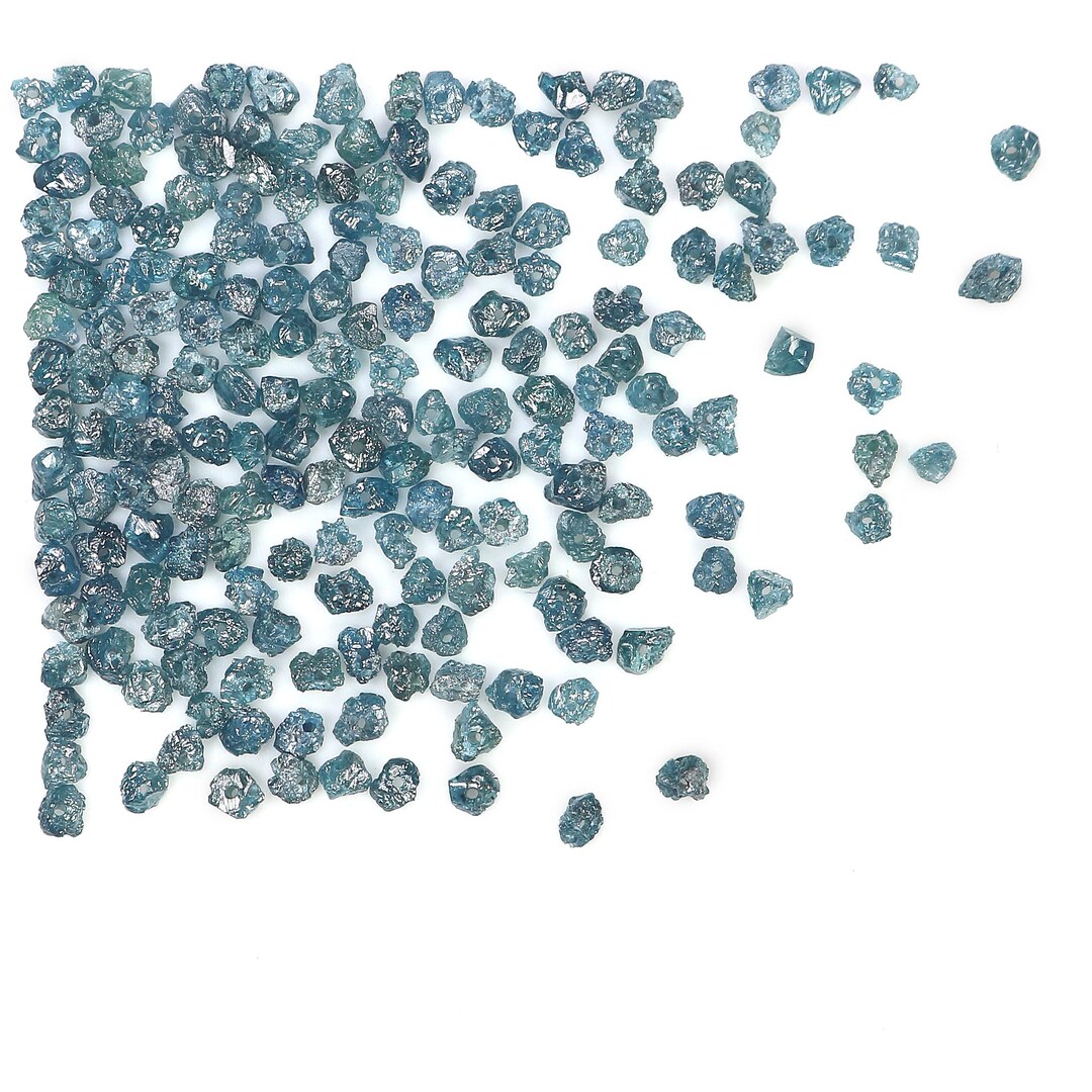 Natural Loose Rough Bead Shape Diamond Blue Color Rough Bead Cut ...