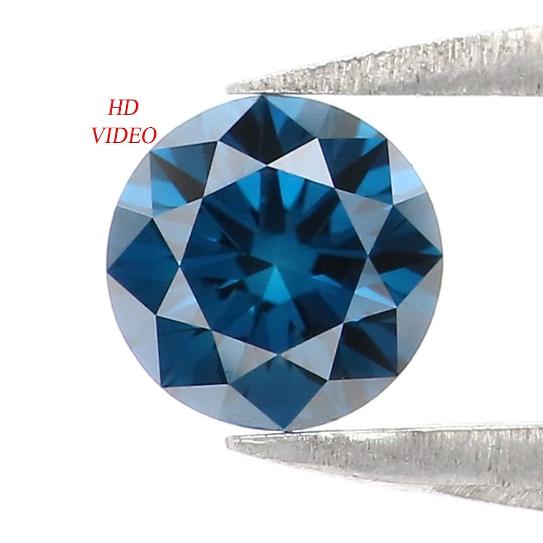 0.30 CT Natural Loose Round Shape Diamond Blue Color Round Cut Diamond ...
