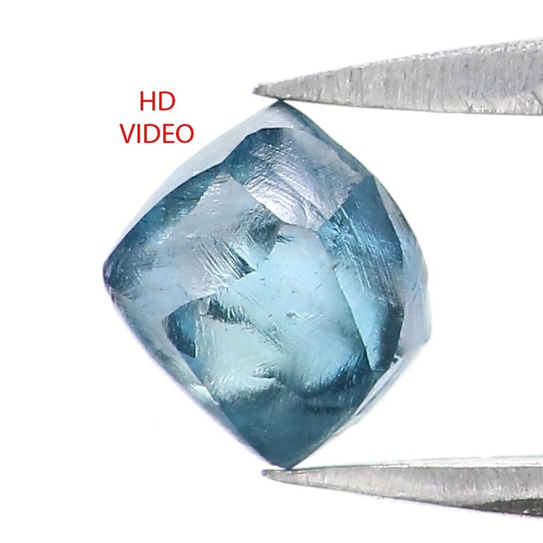 0.81 CT Natural Loose Rough Shape Diamond Blue Color Rough Cut Diamond ...