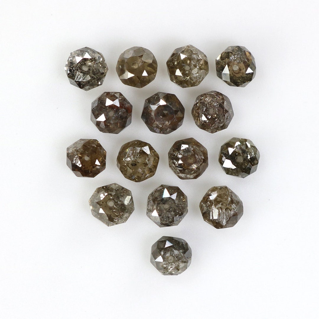 2.29 CT Natural Loose Bead Shape Diamond Brown Color Bead Cut Diamond 2 ...